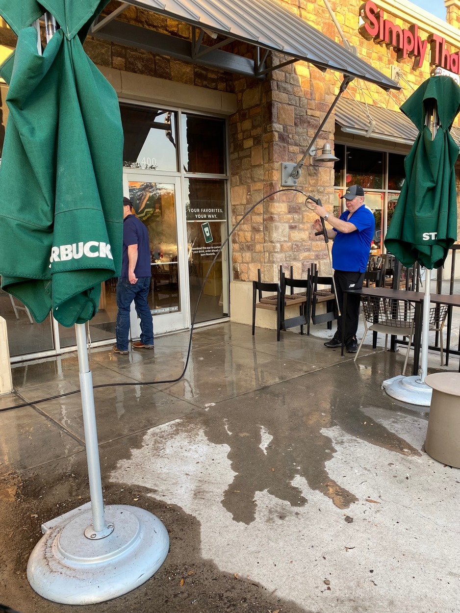 Starbucks Coffee Pressure Washing in Frisco. TX | Grubbs Construction ...